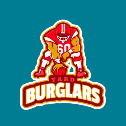 Placeit - Sports Logo Template for a Football Team Featuring a Football ...
