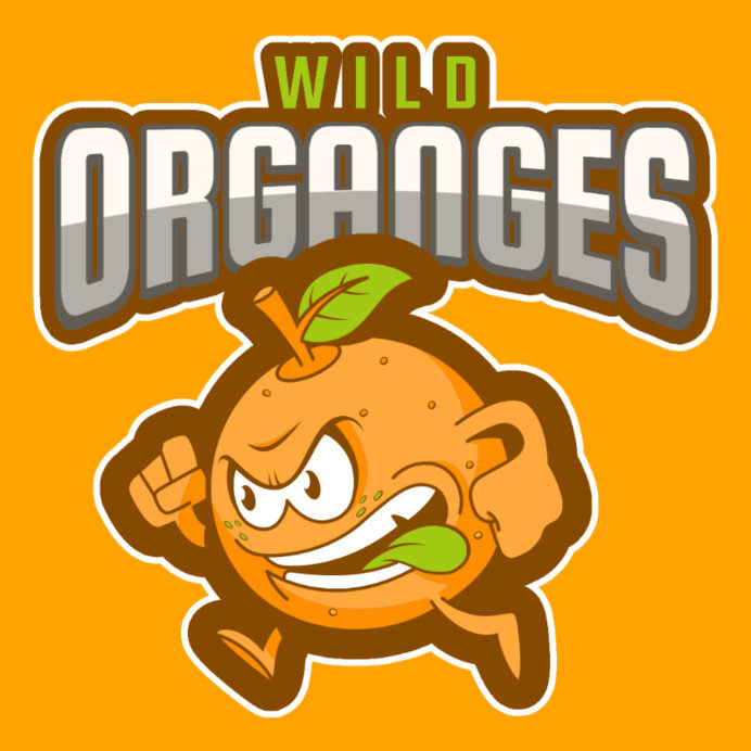 Placeit - Sports Logo Creator Featuring an Orange Mascot