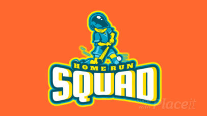 Placeit - Baseball Logo Template with an Animated Player Character