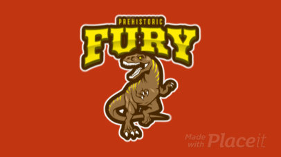 Placeit - Animated Gaming Logo Creator Featuring a T-Rex