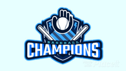Placeit - Animated Sports Logo Maker with a Baseball-Themed Emblem
