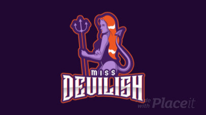 Placeit - Logo Creator Featuring an Animated Female Demon