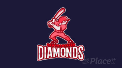 Placeit - Animated Baseball Logo Creator with a Player Character