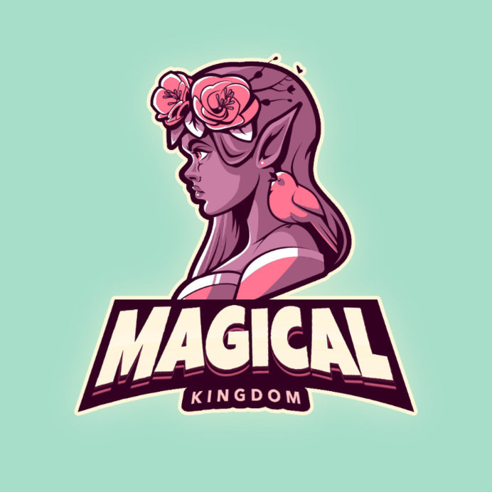 Placeit Logo Maker For A Gaming Squad With A Princess Character