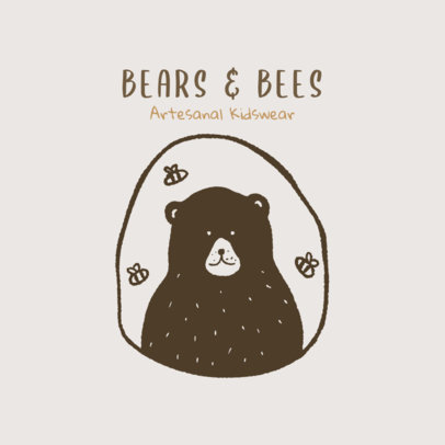 Placeit - Cute Logo Template for a Hand-Made Kid's Apparel Brand