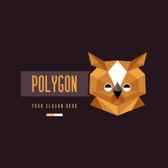 Low Poly Logo Flying Bird Low Poly Logo