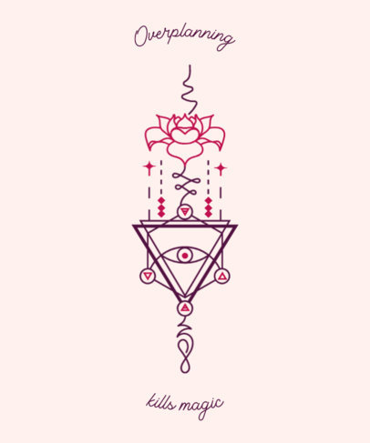 Placeit - Esoteric-Themed T-Shirt Design Template with a Mystical Graphic