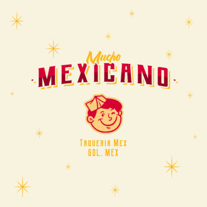 Placeit - Logo Template for a Taco Stand with Mexican Graphics