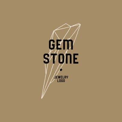 Placeit - Jewelry Designer Logo Template Featuring an Abstract Gem Graphic