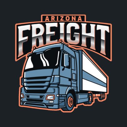 Placeit - Moving Company Logo Maker Featuring a Neat Trailer Truck