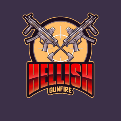 Placeit - Logo Maker for Gamers with Machine Gun Graphics