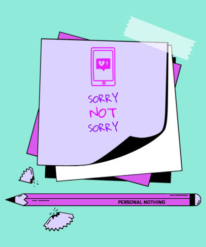 Placeit - T-Shirt Design Creator with a Cynical Quote and an ...