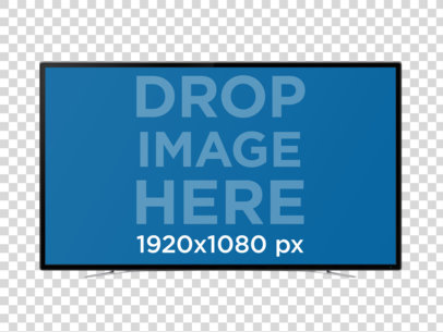 Placeit - Smart TV in Frontal View Mockup Over a Transparent Background