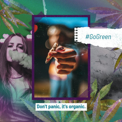 Placeit - Instagram Post Maker Featuring a Marijuana-Themed Quote
