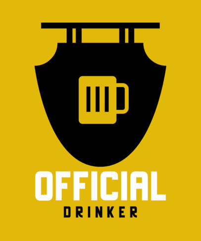 Placeit - T-Shirt Design Creator for a Bar Featuring a Beer Badge