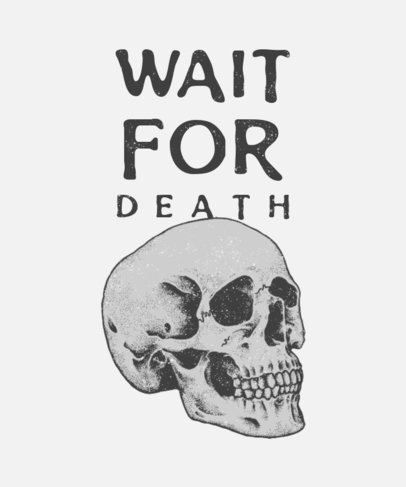 Placeit - T-Shirt Design Maker with a Fatalistic Skull