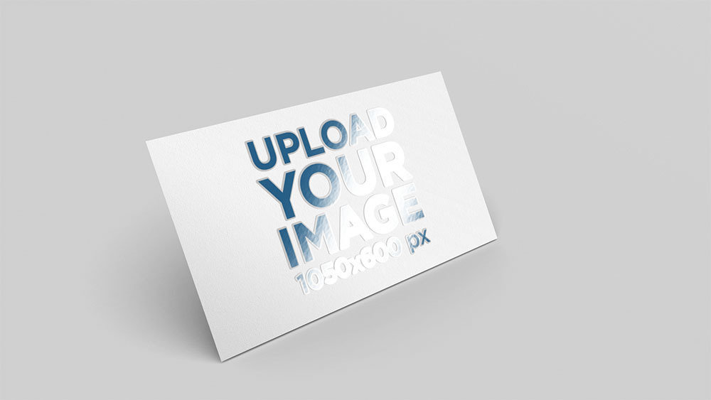 Placeit - Mockup of a Business Card with a Varnish Finish
