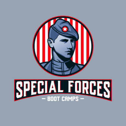 Placeit - Gaming Logo Maker Featuring Military Characters