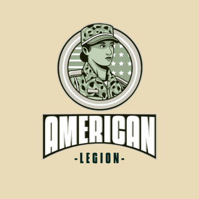 Placeit - Logo Creator Featuring a Strong Female Soldier