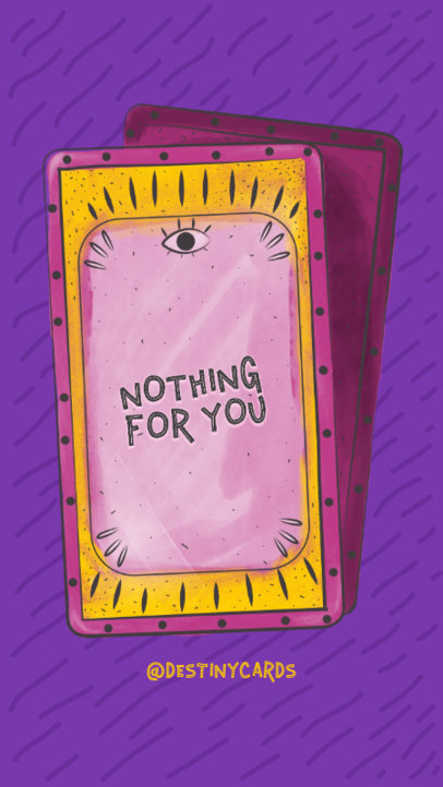 Placeit - Instagram Story Maker with a Funny Tarot Card Illustration