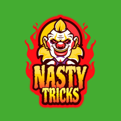 Placeit - Horror Gaming Logo Creator with a Spooky Clown Graphic