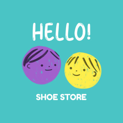 Placeit - Logo Generator for a Shoe Store Featuring Childlike Illustrations