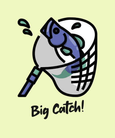 Placeit - T-Shirt Design Generator For a Fishing Team with a Catch Graphic