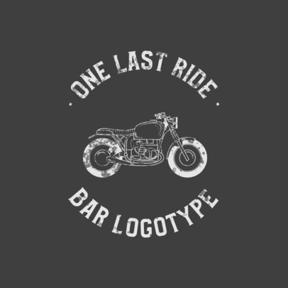 Placeit - Bikers Bar Logo Maker Featuring a Motorcycle Graphic