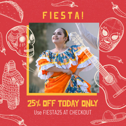 Placeit - Instagram Post Template Featuring Mexican Culture Graphics
