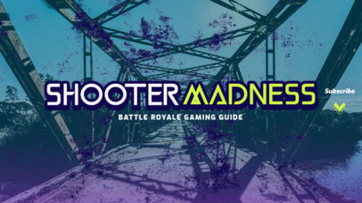 Placeit - YouTube Banner Maker for a Shooter Video-Games Channel