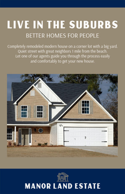 Placeit - Flyer Design Maker for Real Estate Offer in the Suburbs