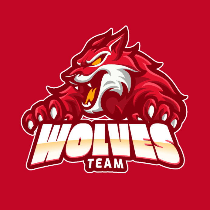 Placeit - Gaming Logo Creator Featuring an Aggressive-Looking Wolf Graphic