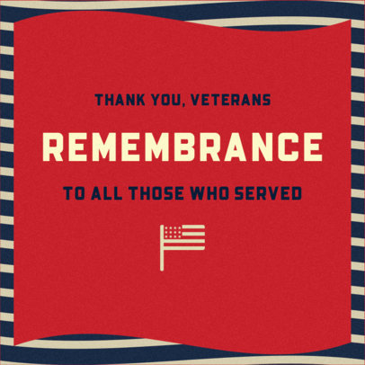Placeit - Facebook Post Creator with a Thankful Message for War Heroes