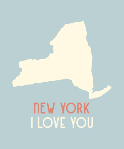 Placeit - Patriotic T-Shirt Design Creator with The New York State Shape