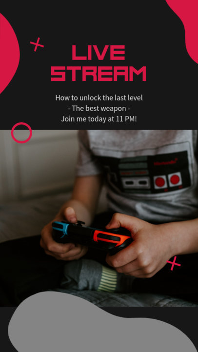 Placeit - Instagram Story for a Gamer's Live Streaming Announcement