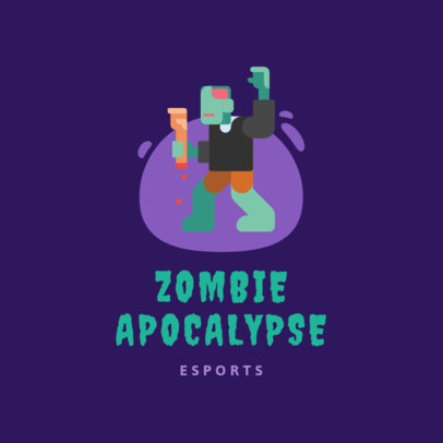 Placeit - Gaming Logo Maker Featuring a Minimalistic Zombie