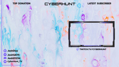Placeit - Gaming OBS Overlay Template Featuring Watercolor Textures