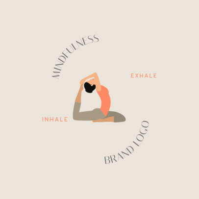 Placeit - Wellness Studio Logo Maker Featuring a Woman in a Yoga Pose