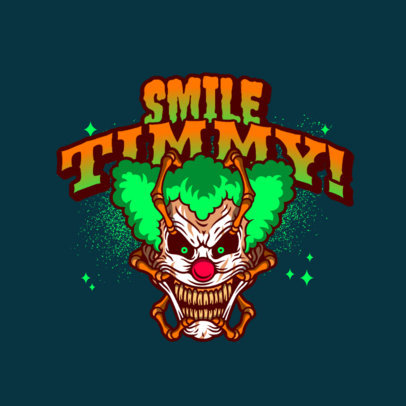 Placeit - Gaming Logo Creator Featuring an Evil Clown Face