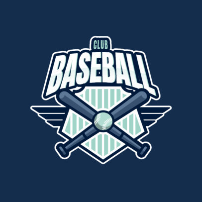 Placeit - Baseball Team Logo Maker Featuring Crossed Bats