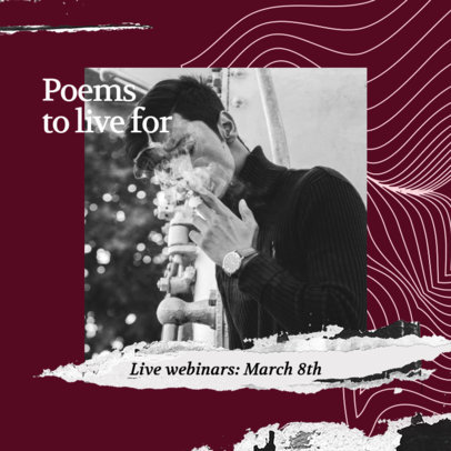 Placeit - Instagram Post Template Announcing a Poem Webinar