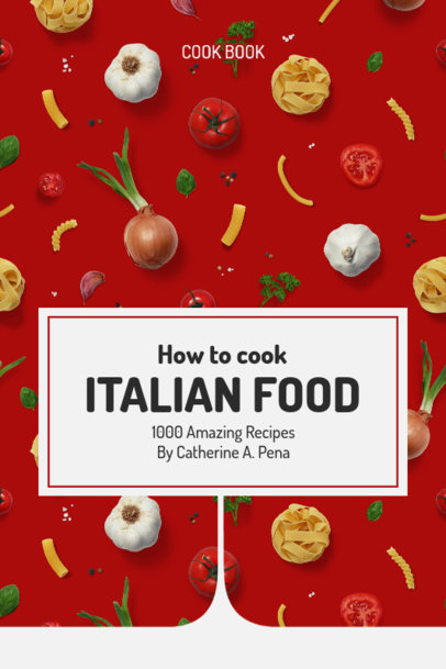 Placeit - eBook Cover Design Creator Featuring Italian Dishes Recipes