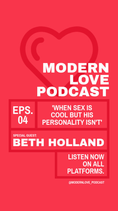 Placeit - Flyer Template for a Modern Love Podcast