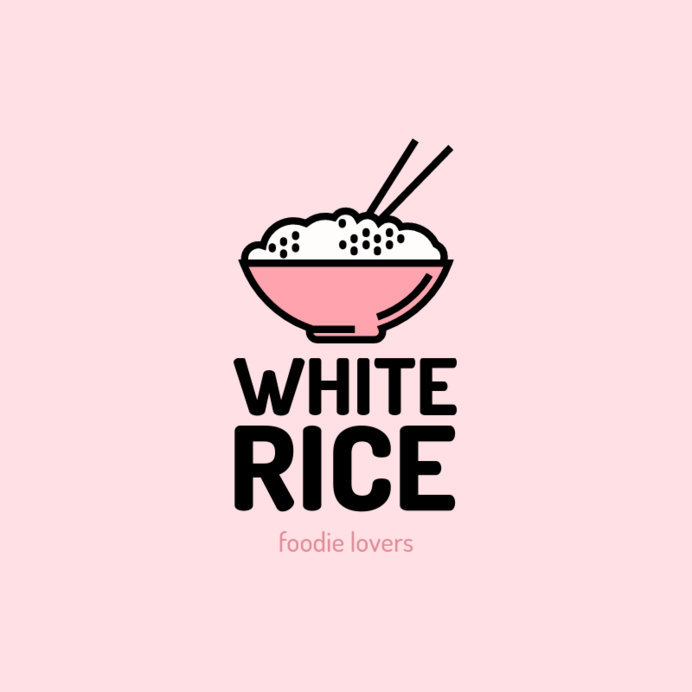 Placeit - Restaurant Logo Maker Featuring a Bowl of White Rice