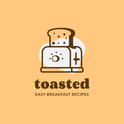Placeit - Breakfast Restaurant Logo Maker Featuring a Toast Graphic