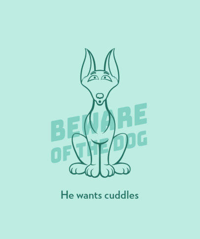 Placeit - T-Shirt Design Generator with a Big Dog Graphic