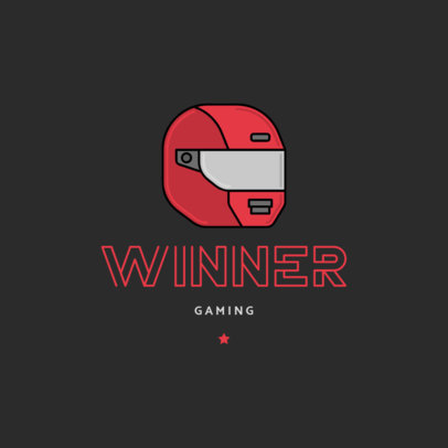 Placeit - Logo Template for Gamers Featuring a Racing Helmet Icon