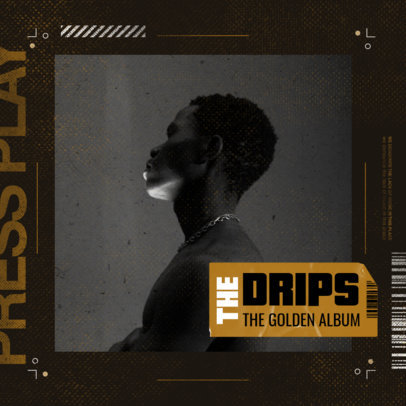 Placeit - Hip Hop Album Cover Creator Featuring Text and a Photo