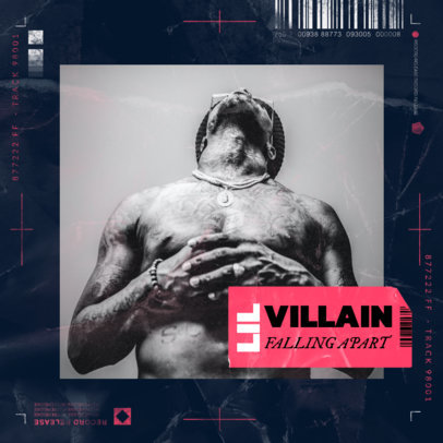 Placeit - Album Cover Generator Featuring a Cool Photo of a Rapper