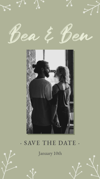 Placeit - Instagram Story Maker Featuring a Romantic Wedding Invitation